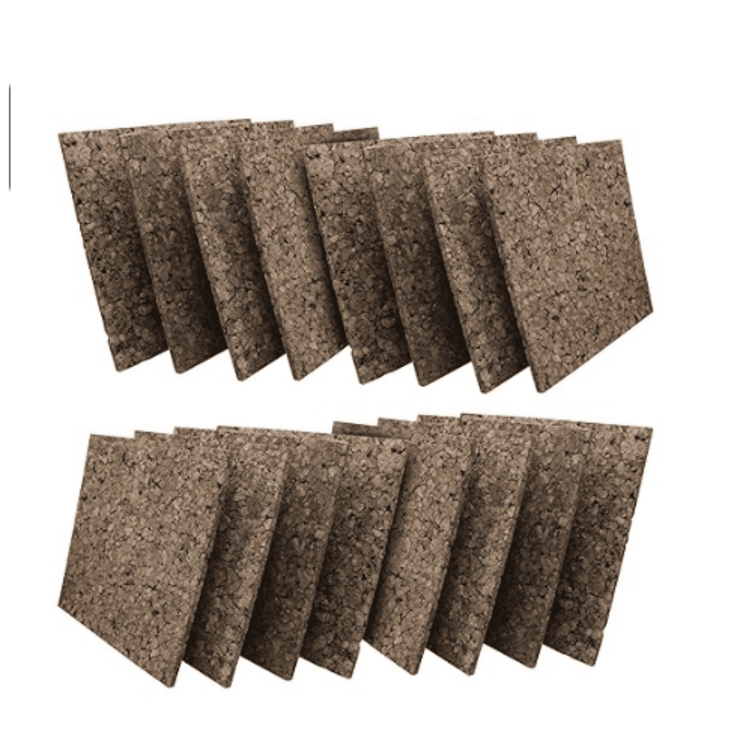 12" x 12" x 9.5MM Thick Dark Brown Cork Squares, Wall Tiles, Square ...