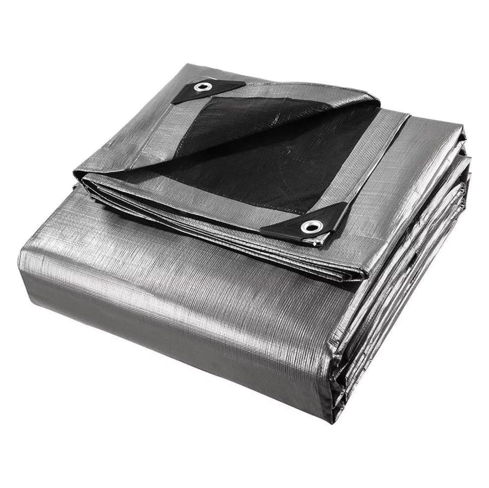 12 x 12ft Tarps Heavy Duty Thick Waterproof, Canopy Silver + Black Tent ...