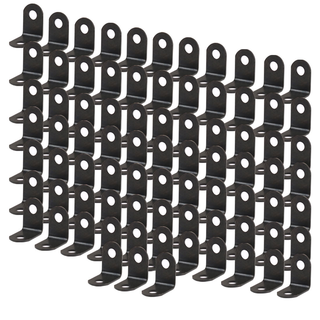 Unique Bargains Angle Bracket Metal Black Brace Fastener Shelf Support ...