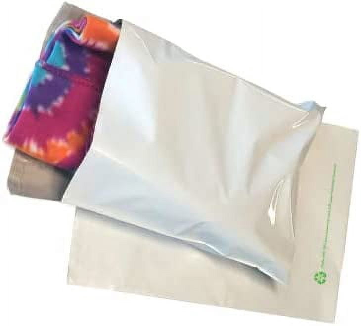 12" x 15.5" x 2.5 mil White with Silver Interior Plastic Tamper-Proof ...