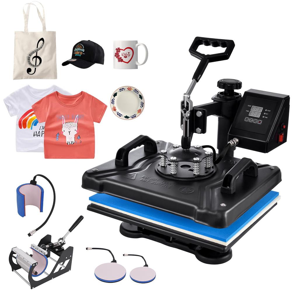 12 x 15 Multi-functional, Heat Press Machine with Double-Tube Heating ...