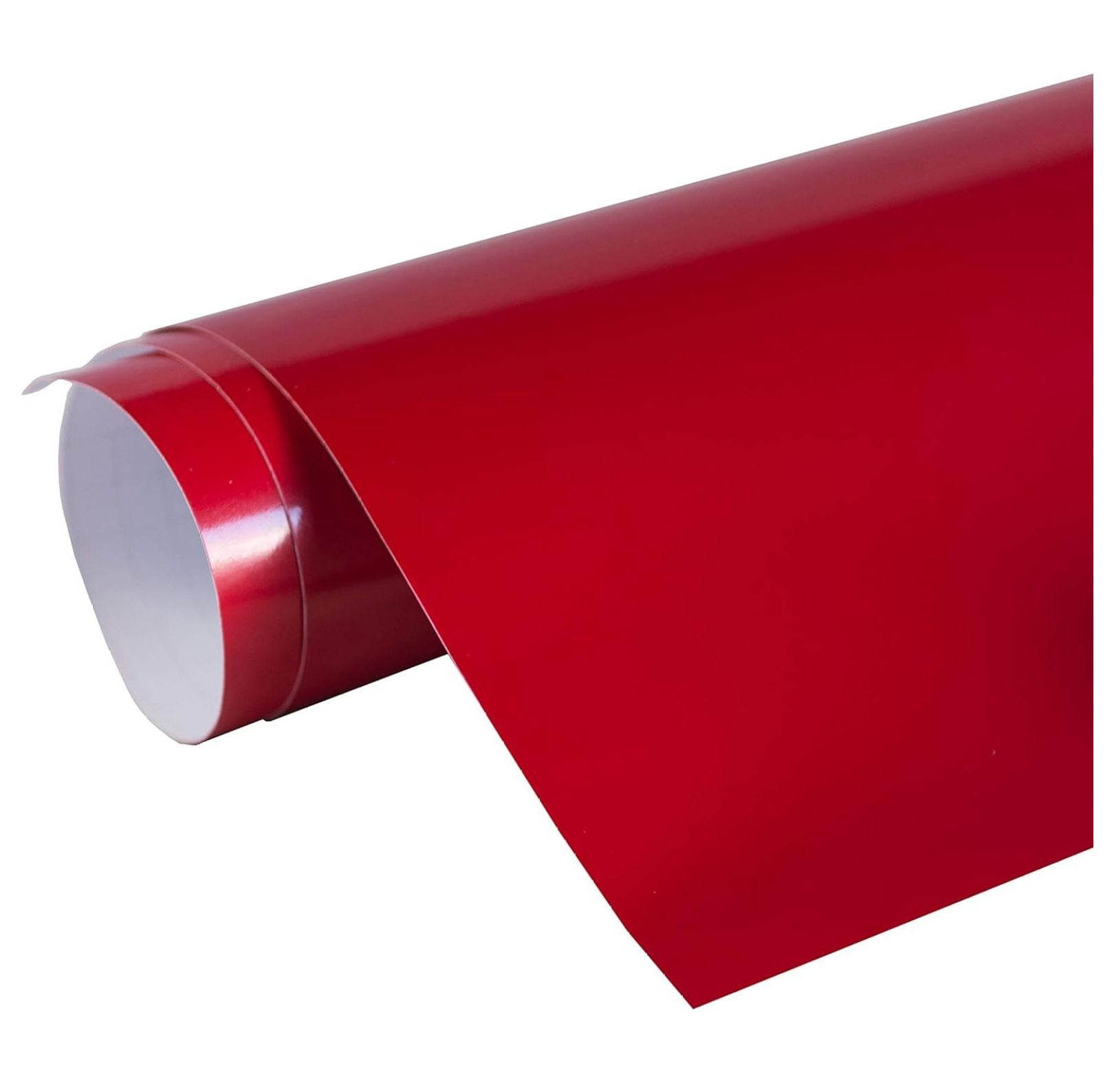 12" x 150 ft(50YD) Roll of Glossy Red Repositionable Adhesive-Backed ...