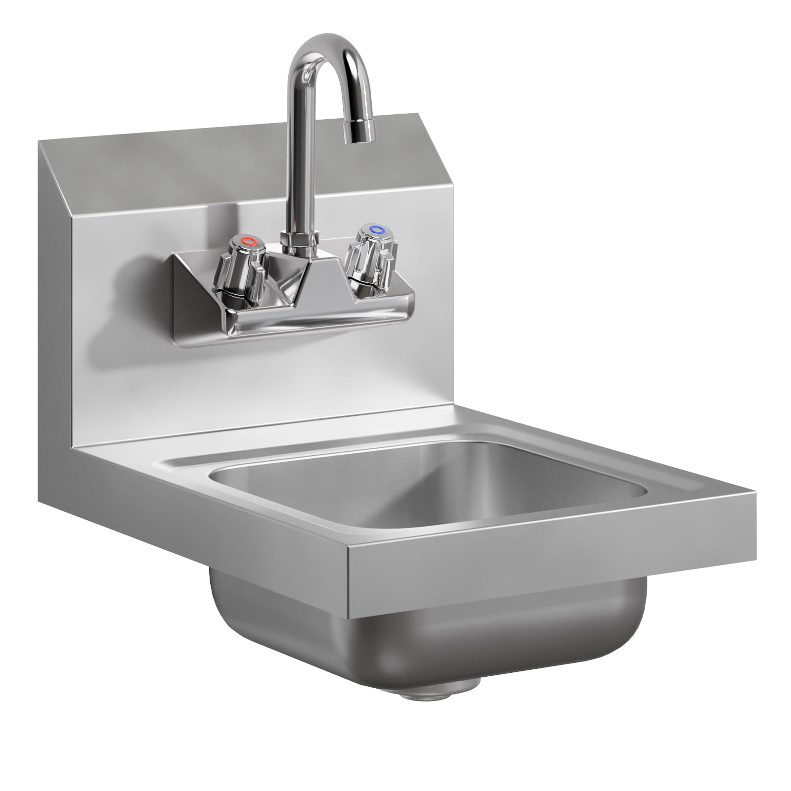 12 in. x 16 in. Stainless Steel Hand Sink | Commercial Wall Mount Hand ...
