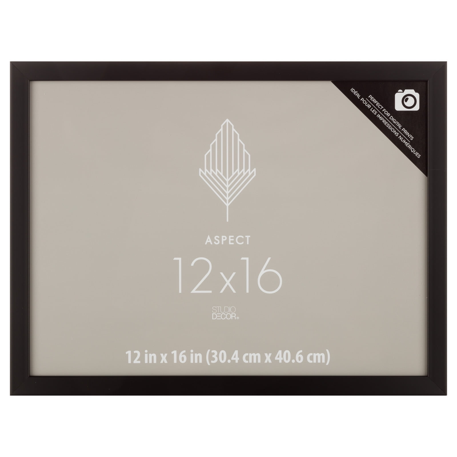 12" x 16" Black Aspect Narrow Frame by Studio Decor - Includes Pre ...