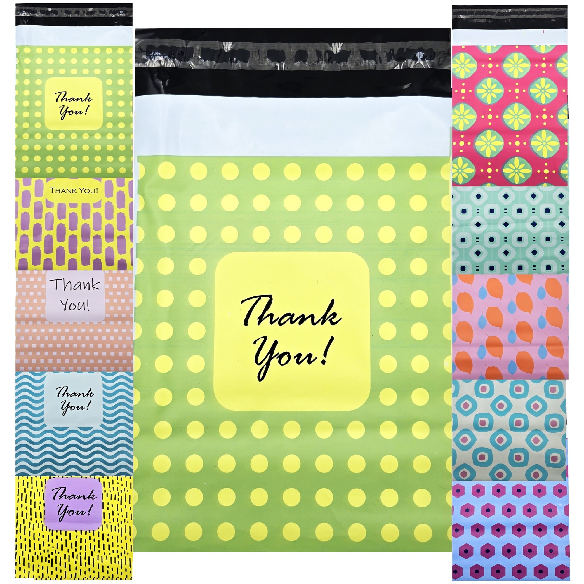 12 x 16 Poly Mailers Designer Quality 2.4Mil Thickness Shipping Plastic ...