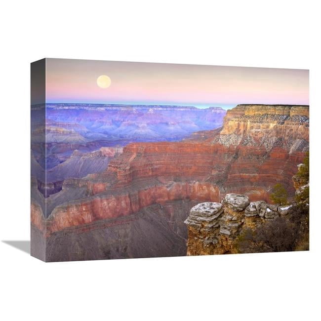12 x 16 in. Full Moon Over the Grand Canyon at Sunset As Seen From Pima ...