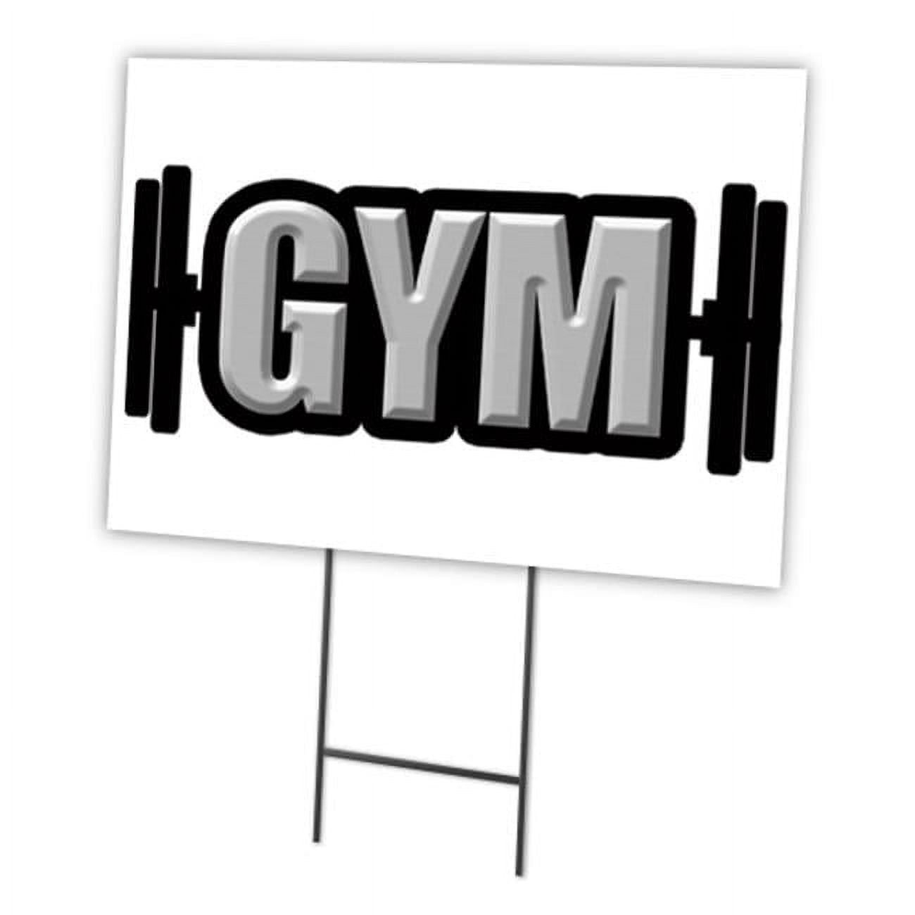 12 x 16 in. GYM Yard Sign & Stake - Walmart.com