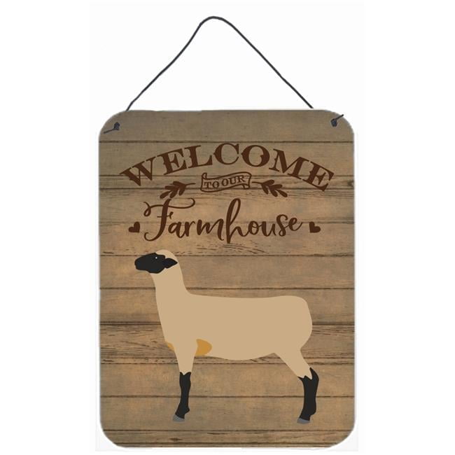 12 x 16 in. Hampshire Down Sheep Welcome Wall or Door Hanging Prints ...