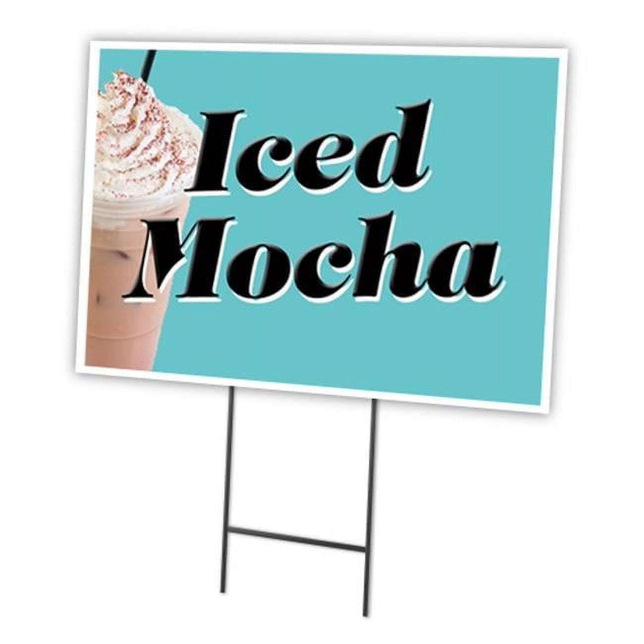 12 x 16 in. ICED Mocha Yard Sign & Stake - Walmart.com