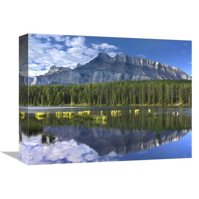 12 x 16 in. Mount Rundle & Boreal Forest Reflected in Johnson Lake ...