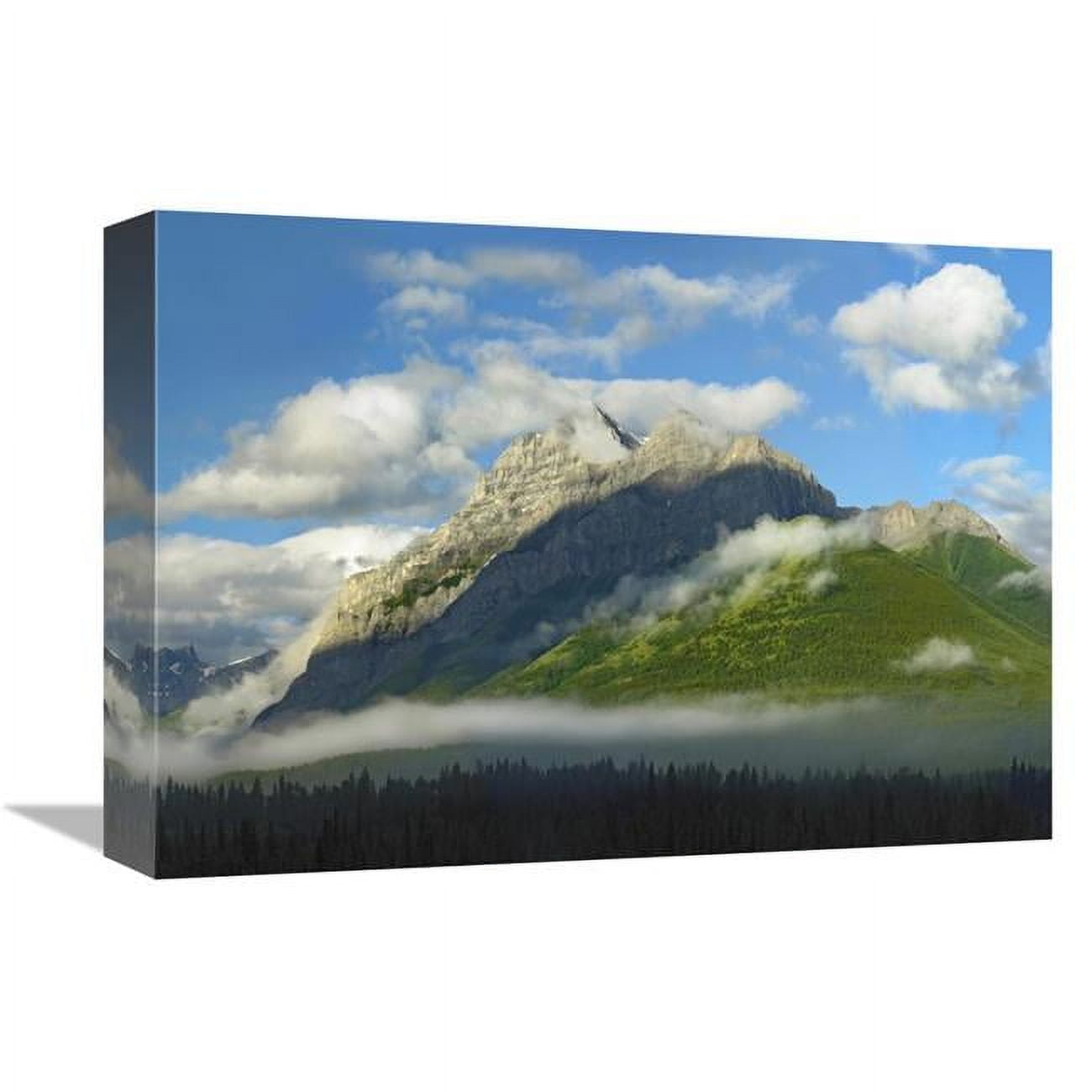 12 x 16 in. Mt Kidd with Slopes Covered in Coniferous Forest ...
