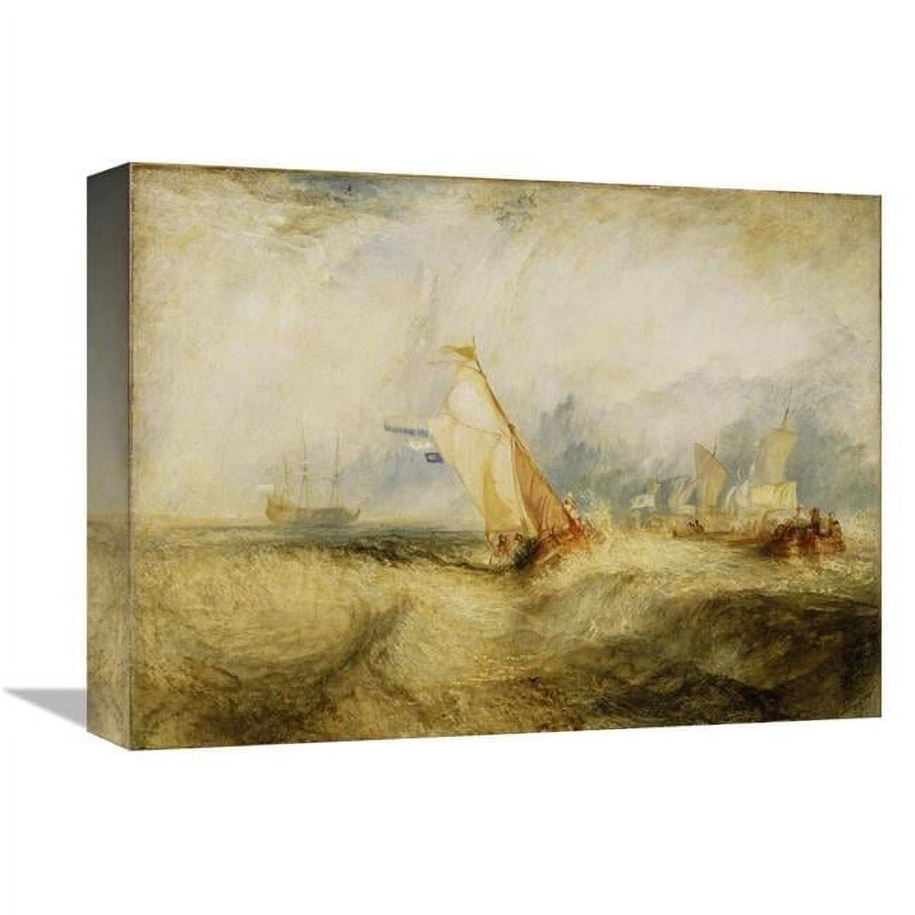 12 x 16 in. Van Tromp, Going About to Please His Masters, Ships a Sea ...