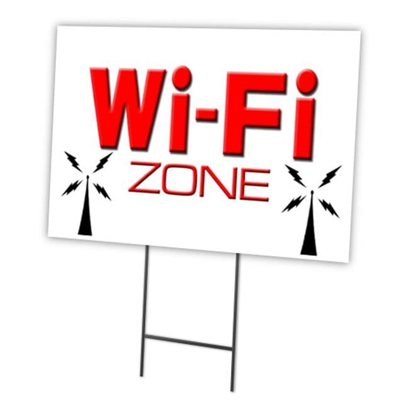 12 x 16 in. Wi-Fi Zone Yard Sign & Stake - Walmart.com