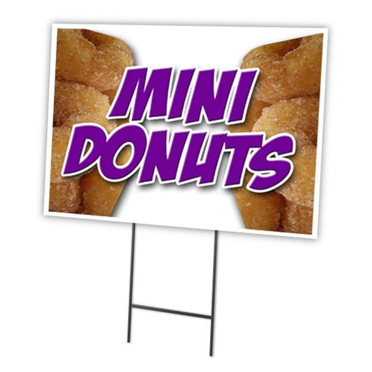 12 x 16 in. Yard Sign & Stake - Mini Donuts - Walmart.com