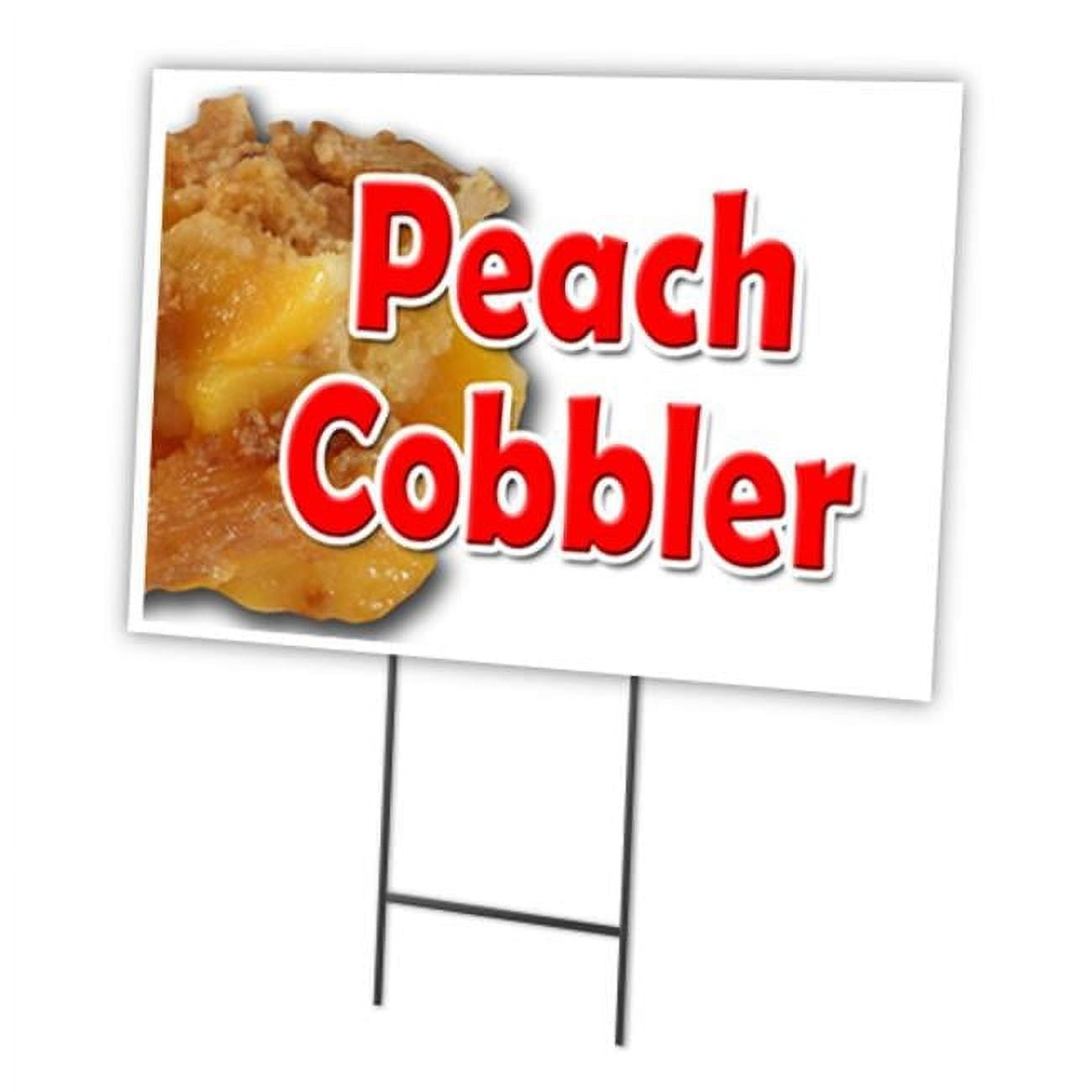 12 x 16 in. Yard Sign & Stake - Peach Cobbler - Walmart.com