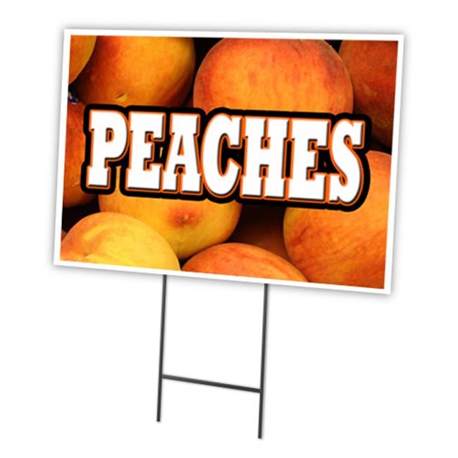 12 x 16 in. Yard Sign & Stake - Peaches - Walmart.com