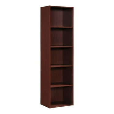 SAFAVIEH Greg 3-Tier Oak Bookshelf with Sliding Doors - Walmart.com