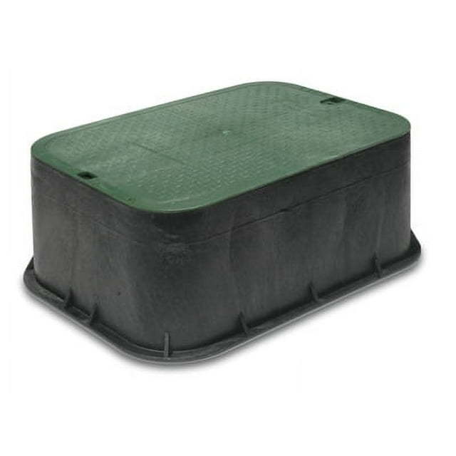 12" x 17" x 6" Black Valve Box Extension With Green Cover, Each ...