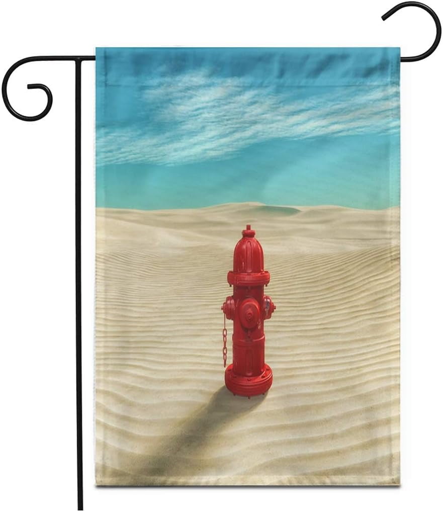 12"x 18" Garden Flag Bizarre Fire Hydrant in The Desert This is 3D ...