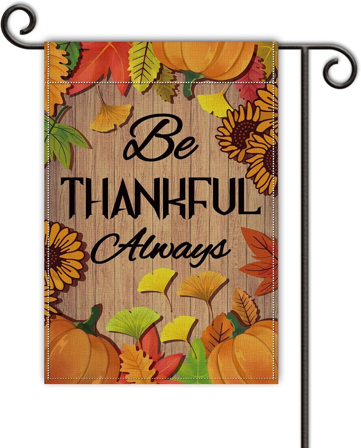 12 x 18 Inch Be Thankful Always Garden Flags Vertical Double Sided Yard ...