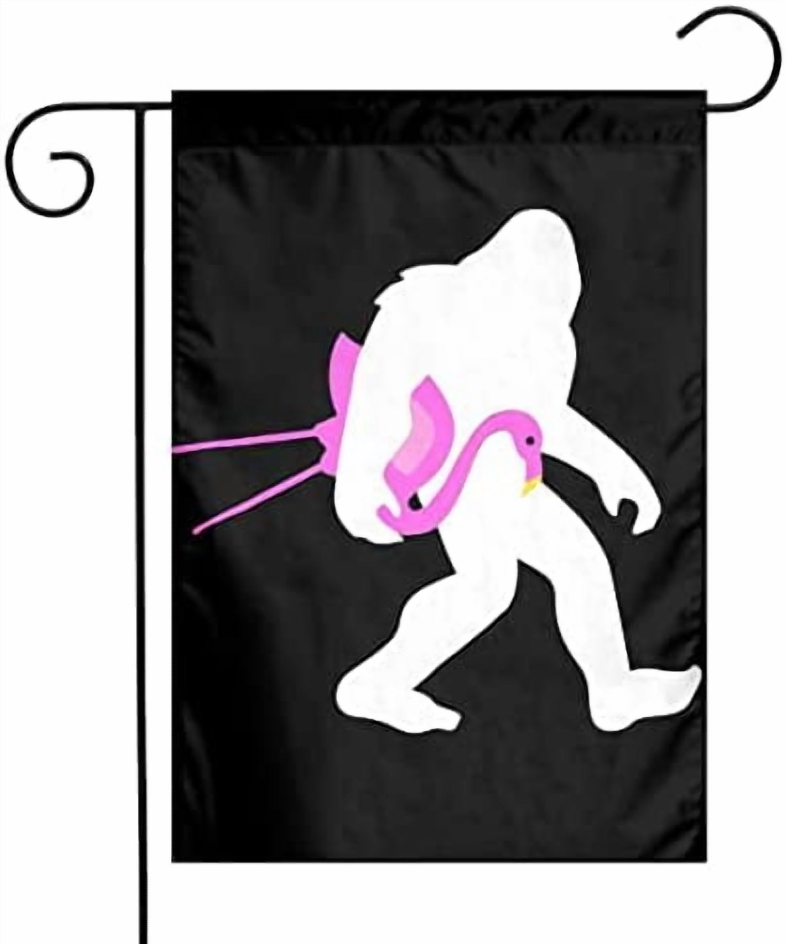 12 x 18 Inch Garden Flag Bigfoot Lawn Flamingo Double Sided Holiday ...