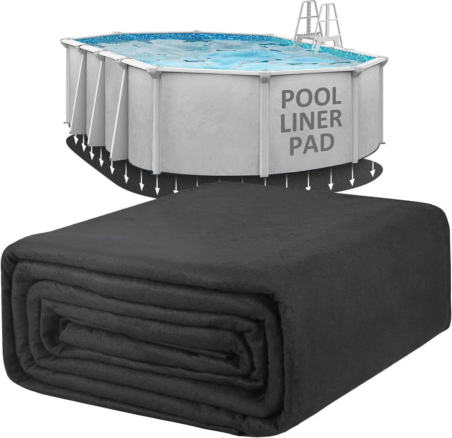 12' x 18' Oval Pool Liners for Above Ground Swimming Pools, Durable ...