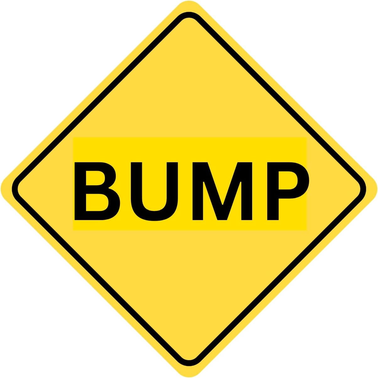 12 x 18 Slow Speed Bump Sign - Highly Visible 3M High-Intensity ...