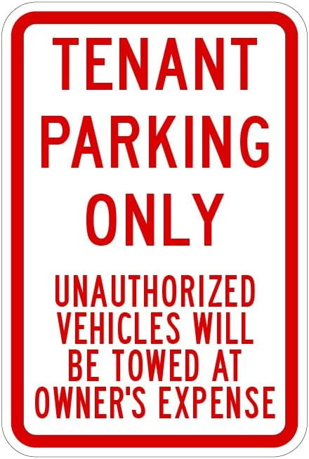 12 x 18 Tenant Parking Only Sign - Highly Visible 3M High-Intensity ...