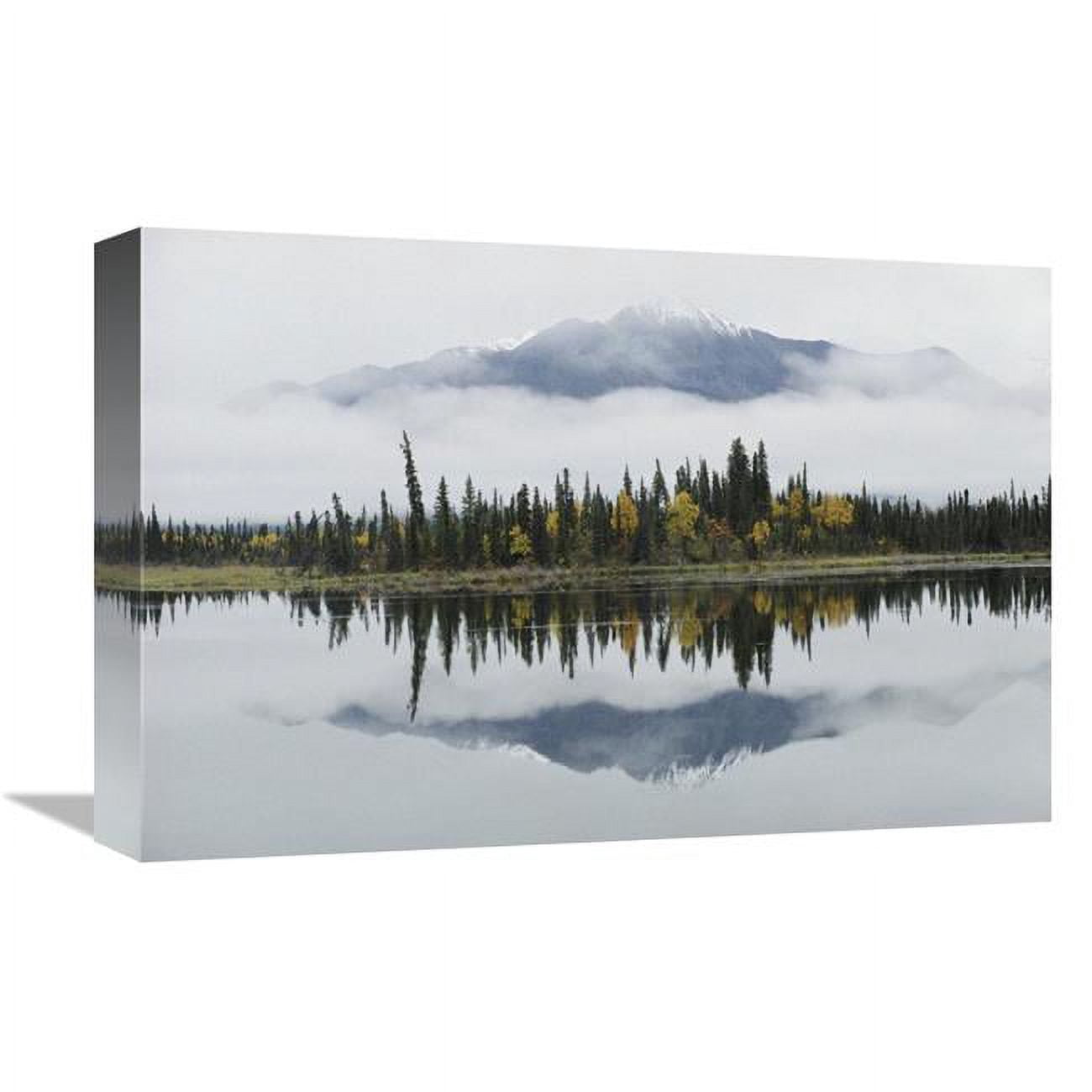 12 x 18 in. Alaska Range Reflected in Slana Slough in Fall, Alaska Art ...