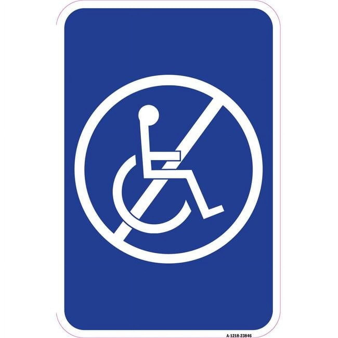 12 x 18 in. Aluminum Sign - No Handicap Symbol - Walmart.com