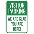 12 x 18 in. Aluminum Sign - Parking Area Sign Visitor Parking - We Are ...