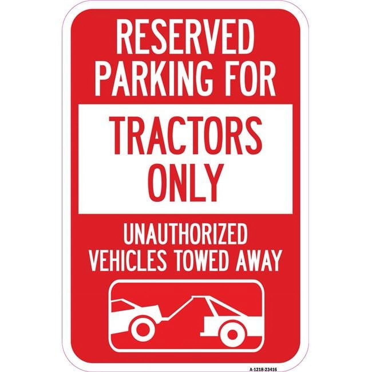 12 x 18 in. Aluminum Sign - Parking Lot Sign Reserved Parking for ...