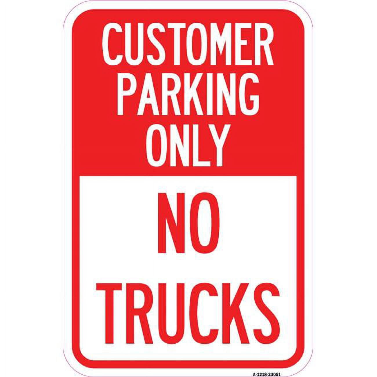 12 x 18 in. Aluminum Sign - Reserved Parking Sign Customer Parking Only ...