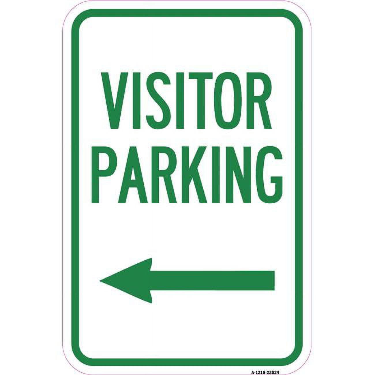 12 x 18 in. Aluminum Sign - Reserved Parking Sign Visitor Parking ...