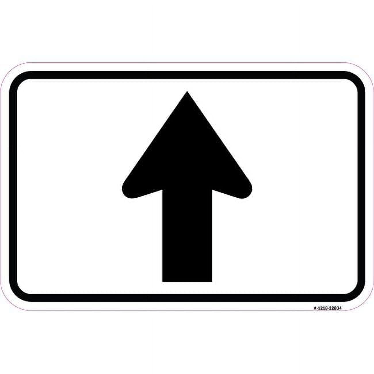 12 x 18 in. Aluminum Sign - Straight Thru Symbol Sign - Walmart.com