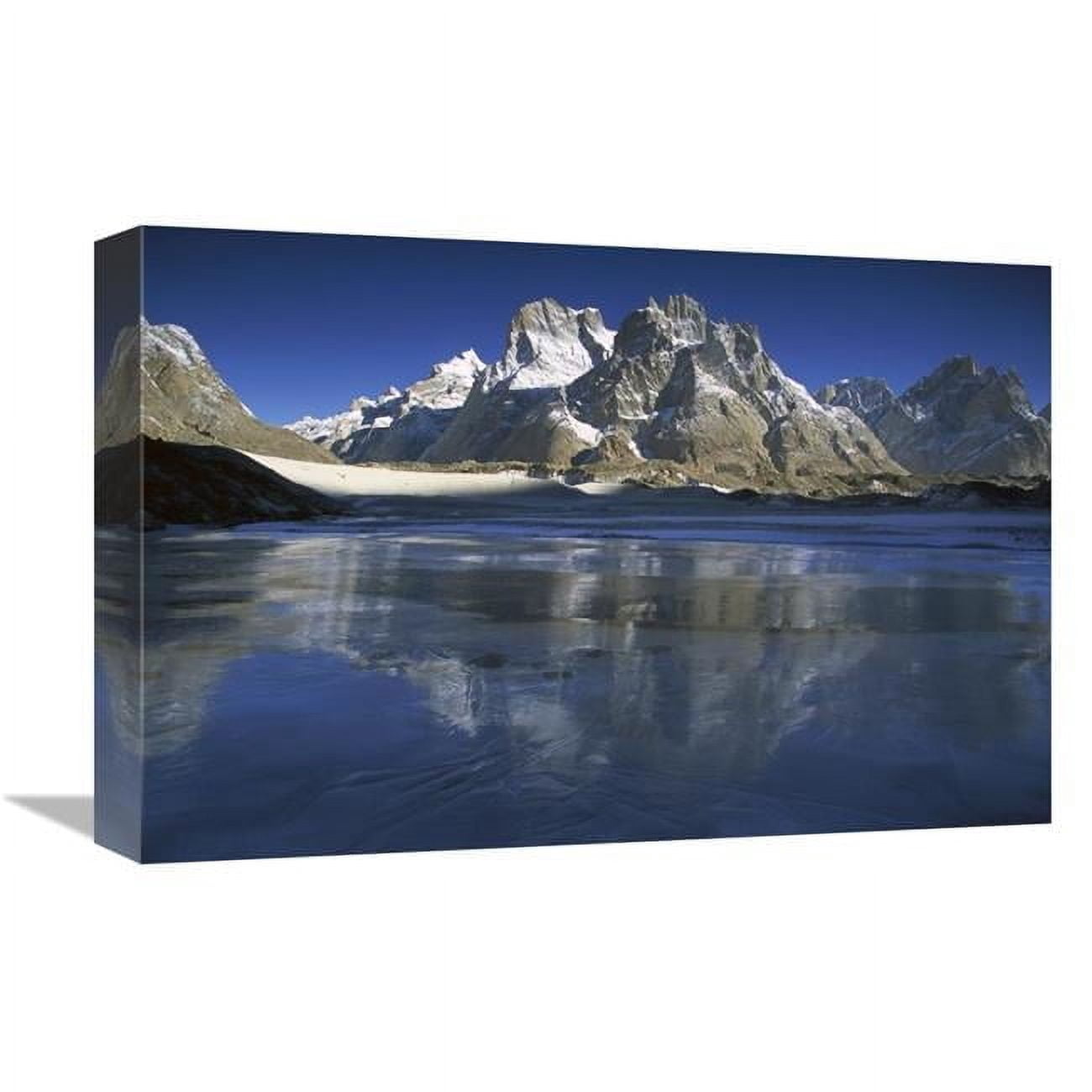 12 x 18 in. Cathedral Peaks At Dawn Reflected in Baltoro Glacier ...