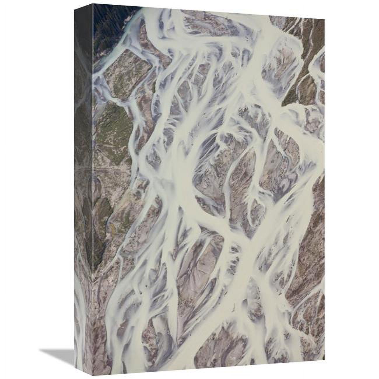 12 x 18 in. Cline River Showing Heavy Siltation & Braiding, Jasper ...