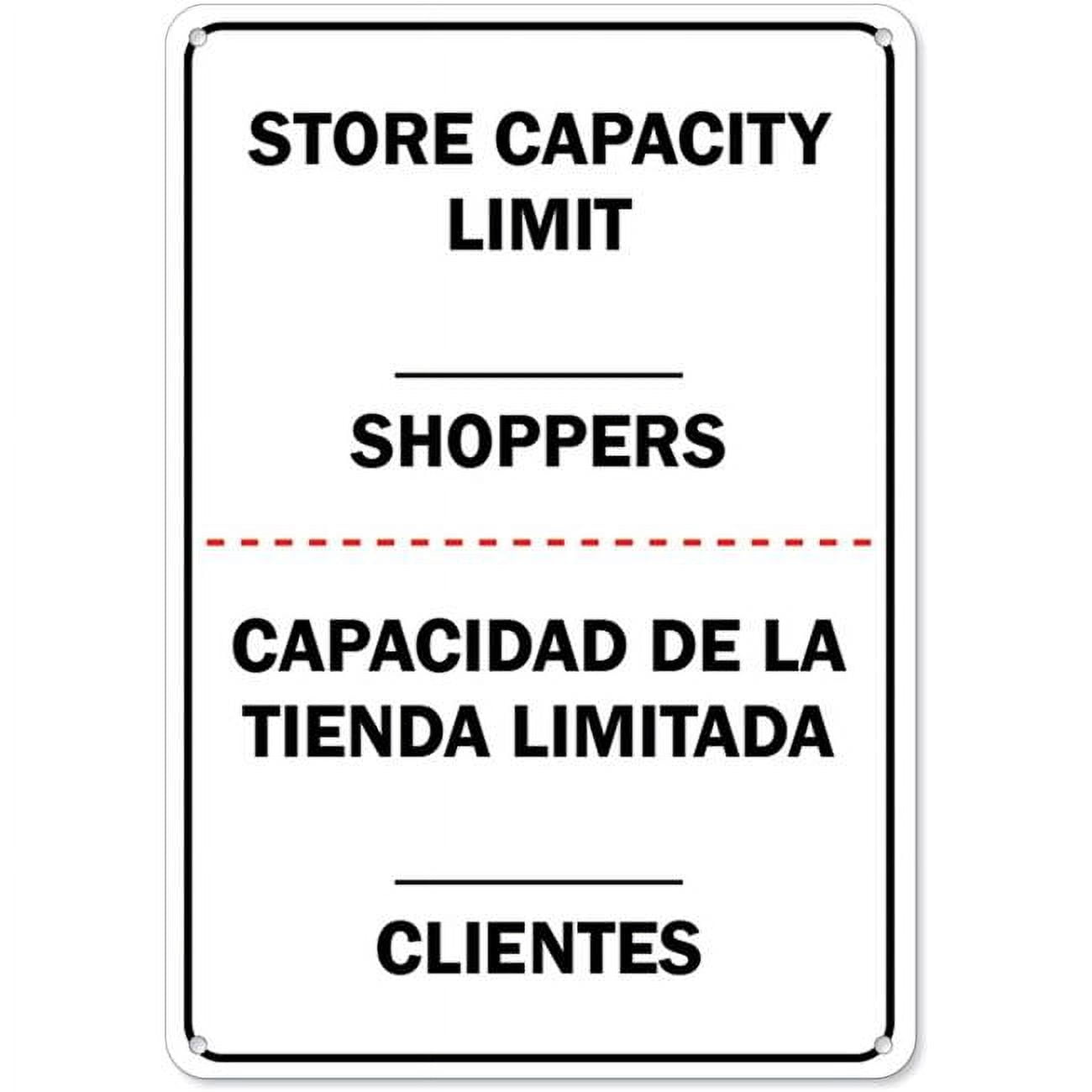 12 x 18 in. Covid-19 Notice Sign - Store Capacity Limit Shoppers ...