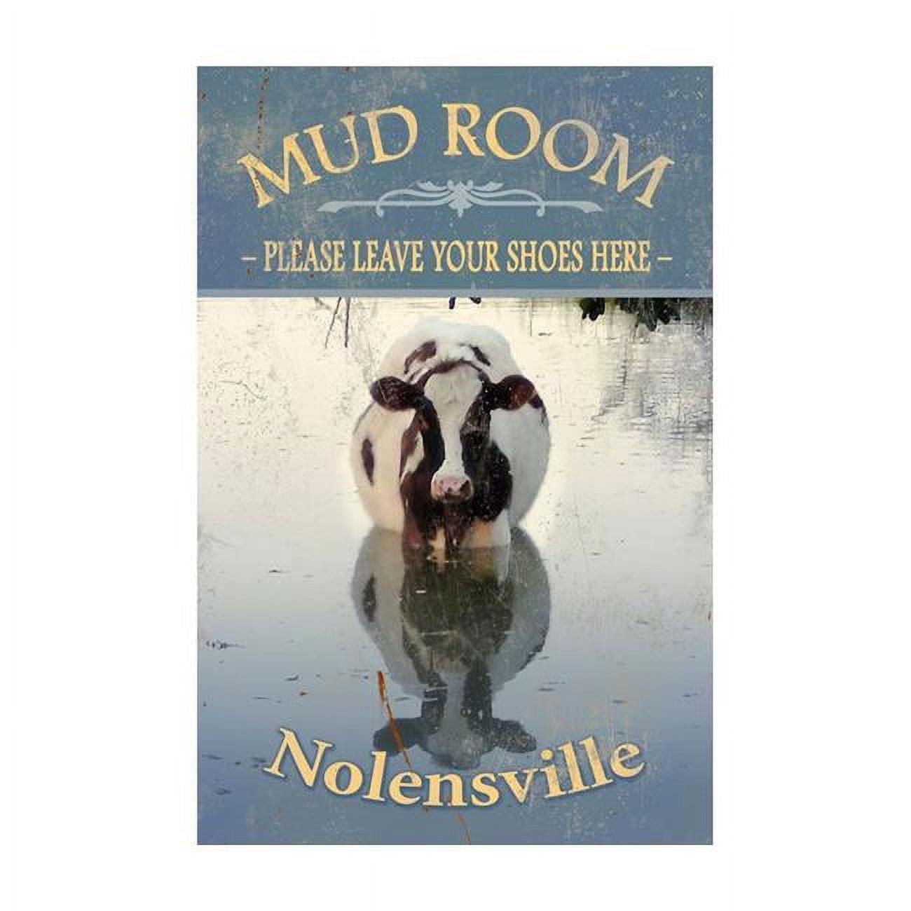 12 x 18 in. Cow Mudroom Nolensville Satin Sign - Walmart.com