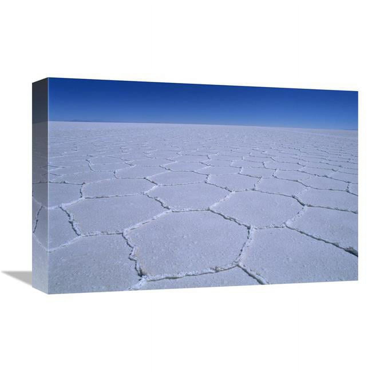 12 x 18 in. Hexagonal Crystallization Fissures in Salar De Uyuni Salt ...
