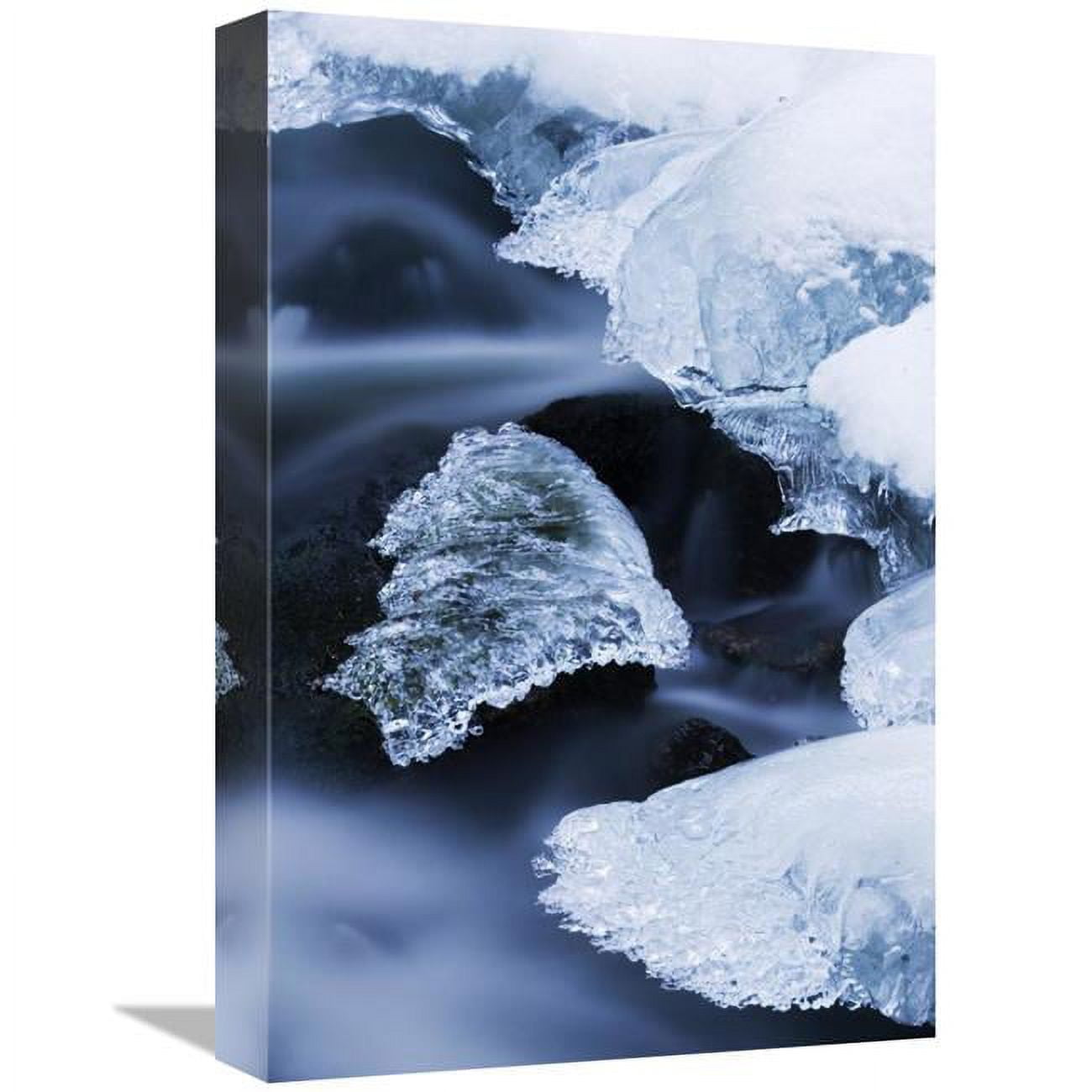 12 x 18 in. Ice Patches in Stream, Bavarian Forest, Germany Art Print ...