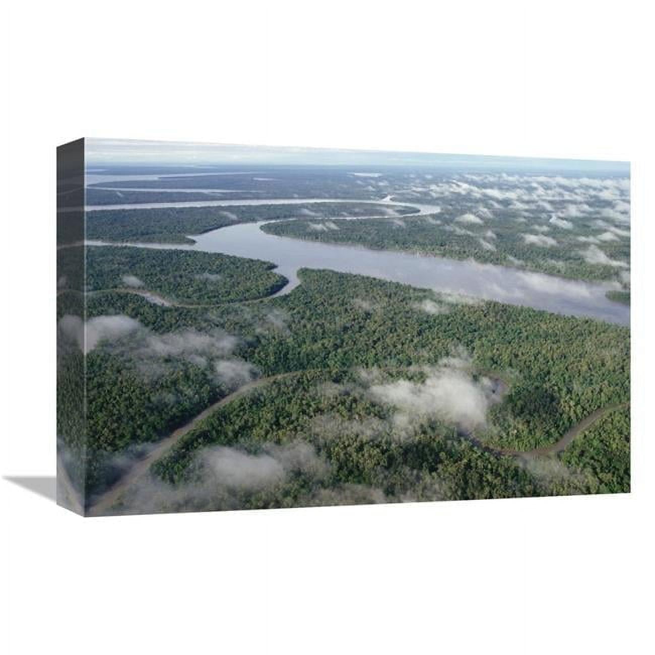 12 x 18 in. Kikori River & Runs Through Rainforest, Kikori Delta, Papua ...