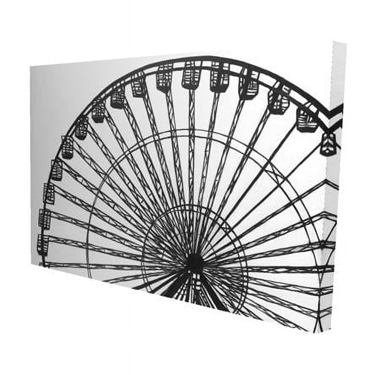 12 x 18 in. Monochrome Ferris Wheel-Print on Canvas - Walmart.com