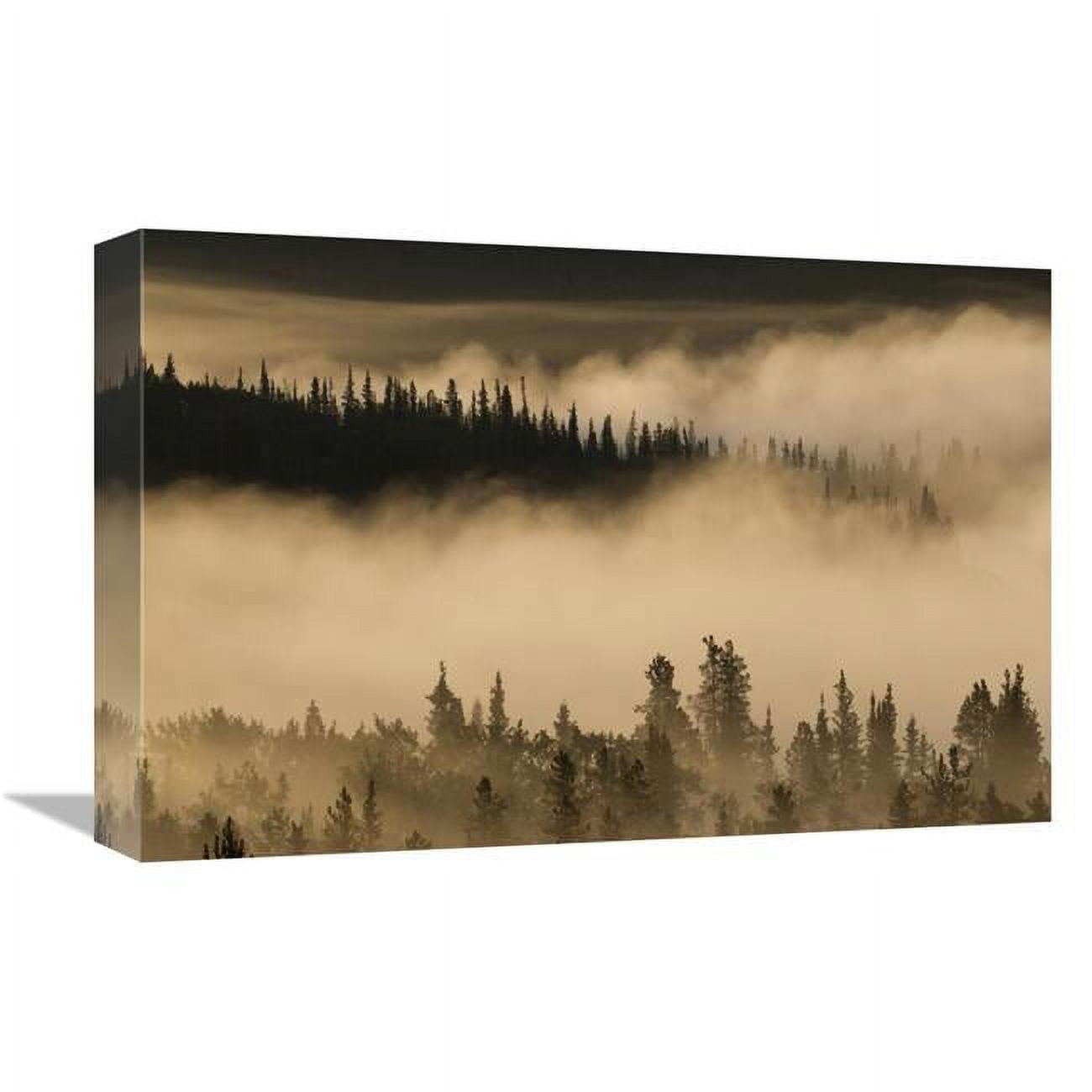 12 x 18 in. Morning Fog Near Swan Lake Along the Alaska Highway, Yukon ...