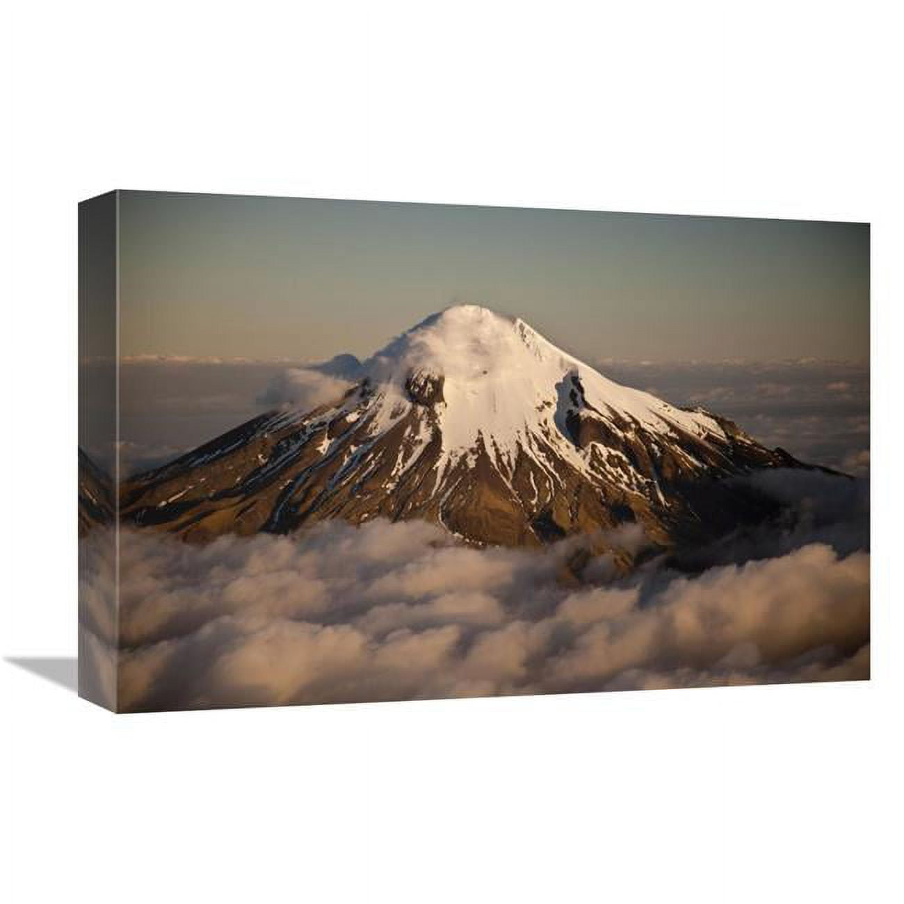 12 x 18 in. Mount Taranaki Showing Western Flanks of Dormant Volcano ...