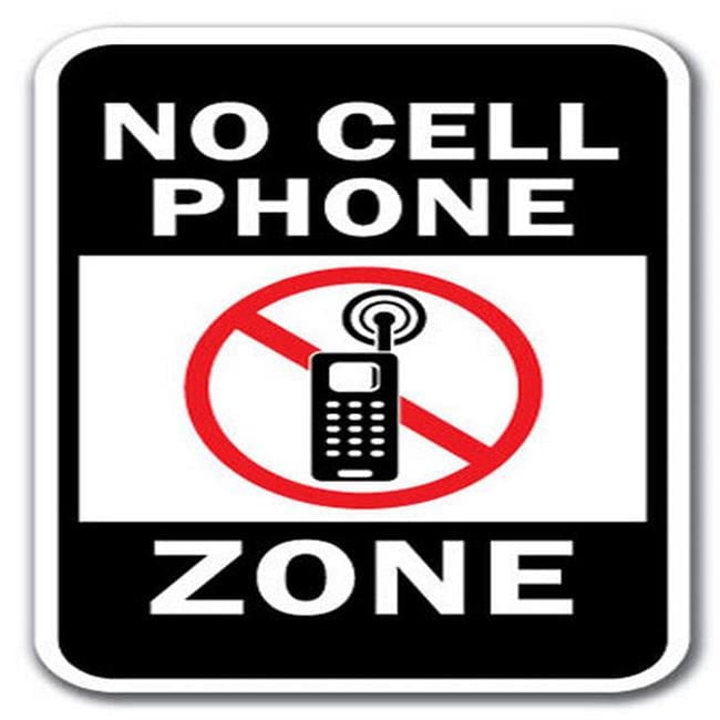 12 x 18 in. No Cell Phone Zone Heavy Gauge Aluminum Sign - Walmart.com