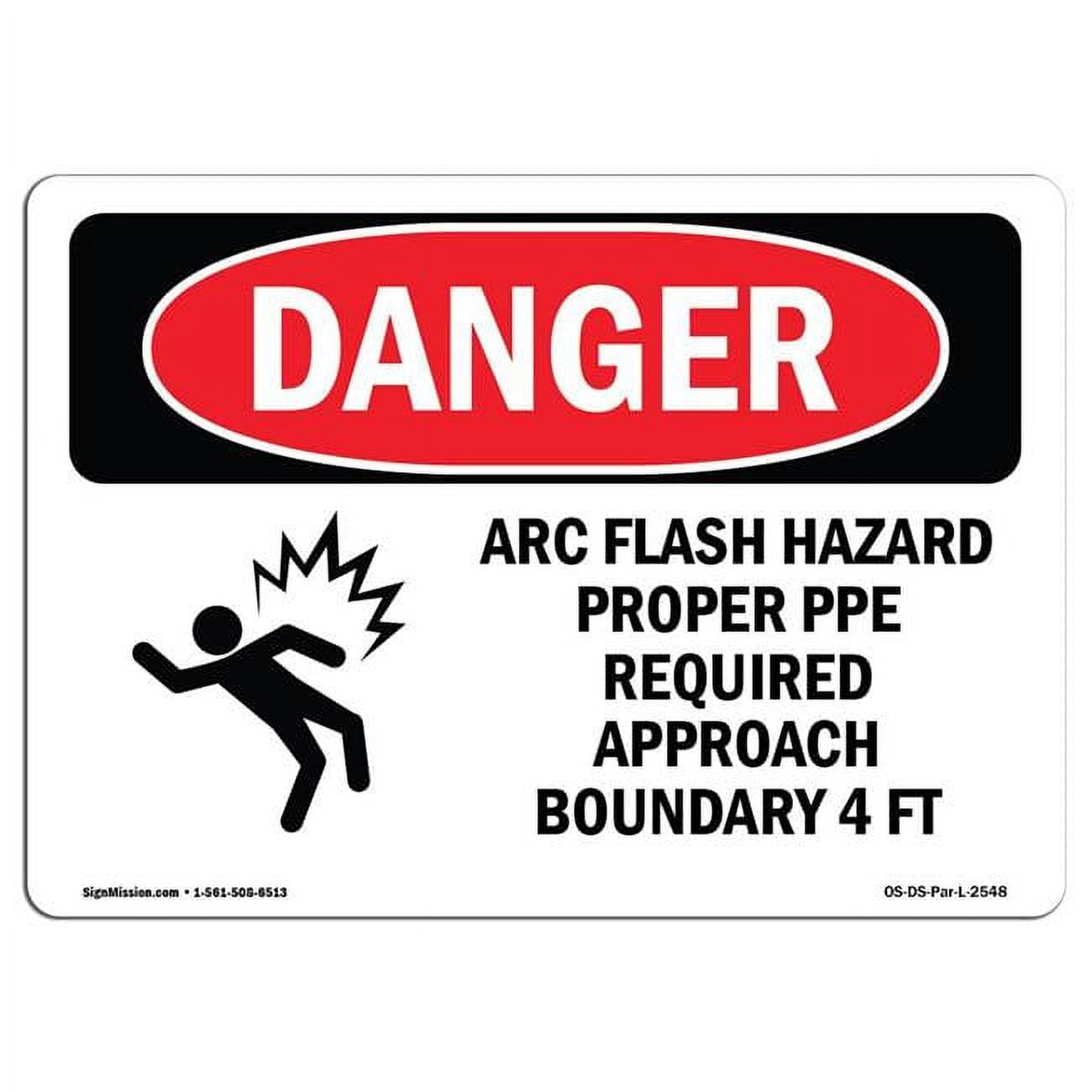 12 x 18 in. OSHA Danger Sign - ARC Flash Hazard Proper PPE - Walmart.com