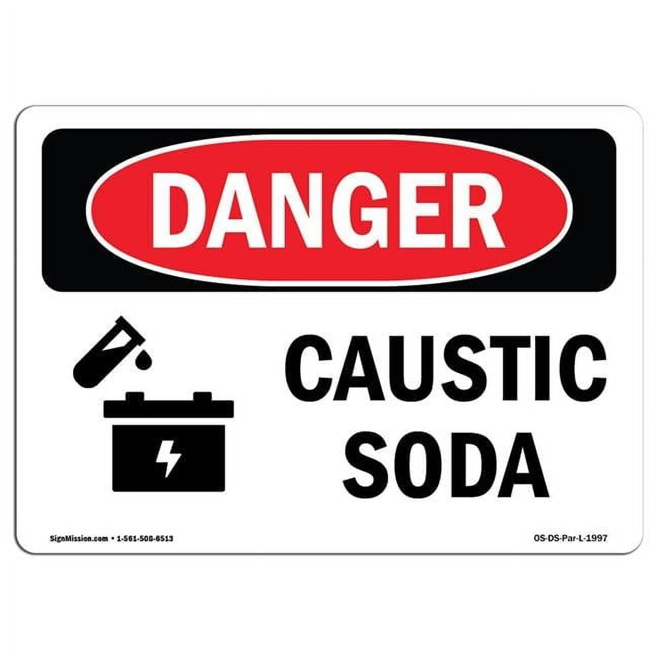 12 x 18 in. OSHA Danger Sign - Caustic Soda - Walmart.com