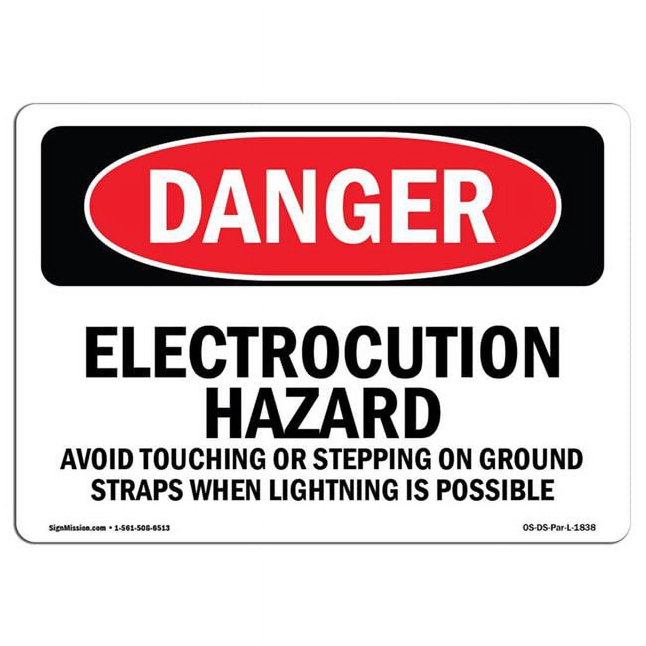 12 x 18 in. OSHA Danger Sign - Electrocution Hazard Avoid Touching ...
