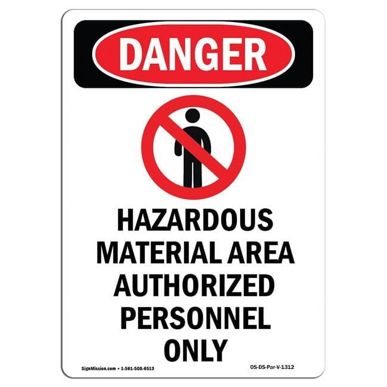 12 x 18 in. OSHA Danger Sign - Hazardous Material - Walmart.com